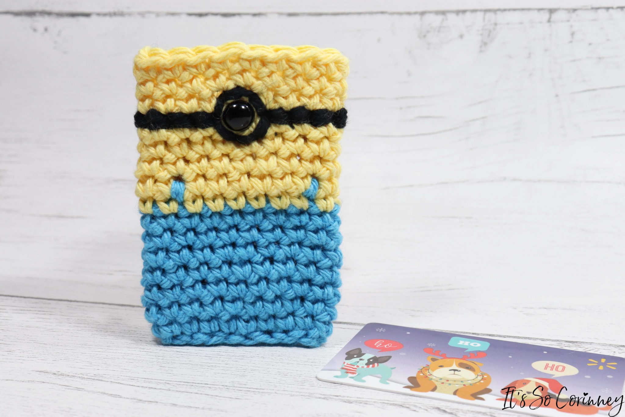 Minion Crochet Gift Card Holder - It's So Corinney